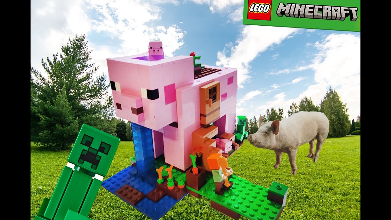 The Pig House, LEGO Minecraft. (Creeper) - YouTube