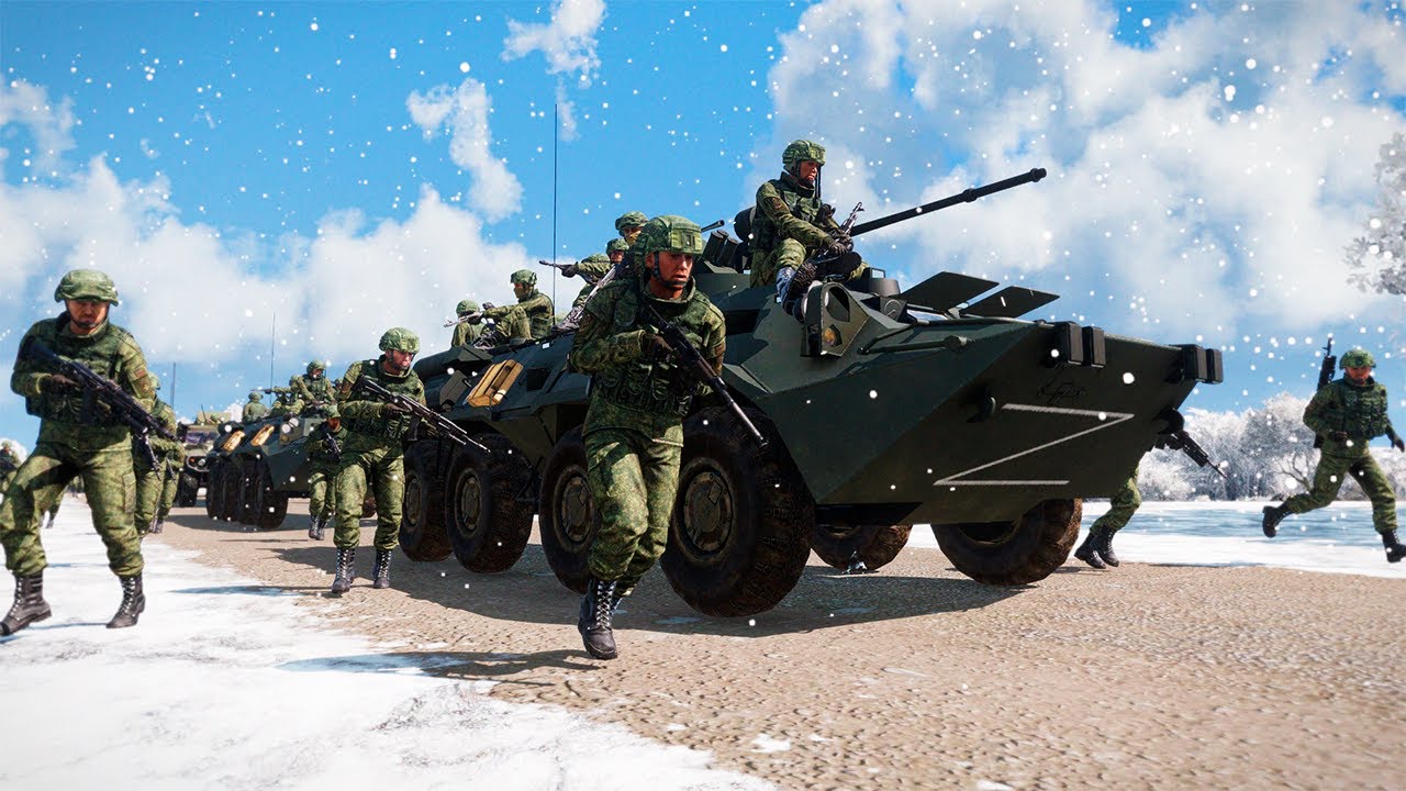 Another Russian base with mobi is covered with heavy fire from the most ...