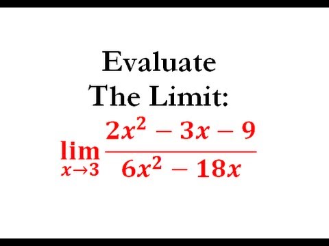 Evaluating Limits by Factoring (Calculus) - Worked Example #3 - YouTube