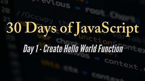 LeetCode - 30 Days of JavaScript - YouTube