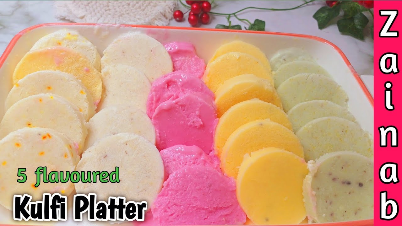 5 Flavoured kulfi | roll cut casatta kulfi | icecream recipe - YouTube