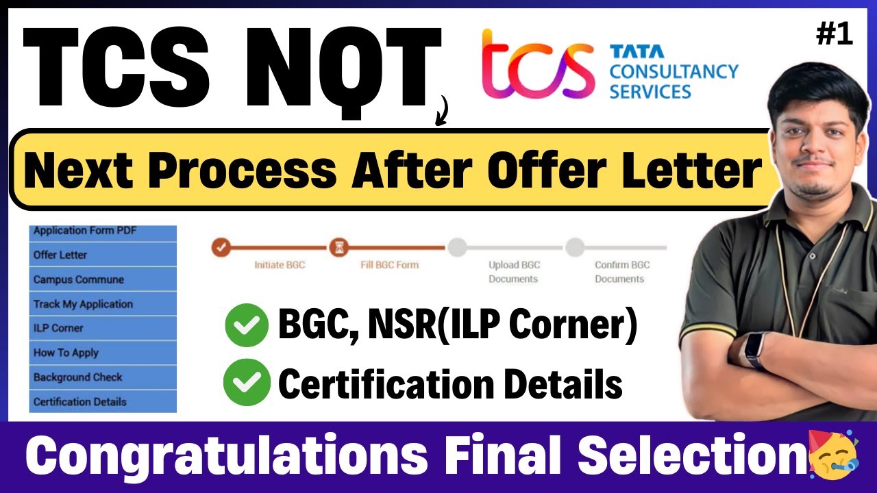 🔥TCS Next Process After Offer Letter | BGC, ILP, NSR, Xplore ...
