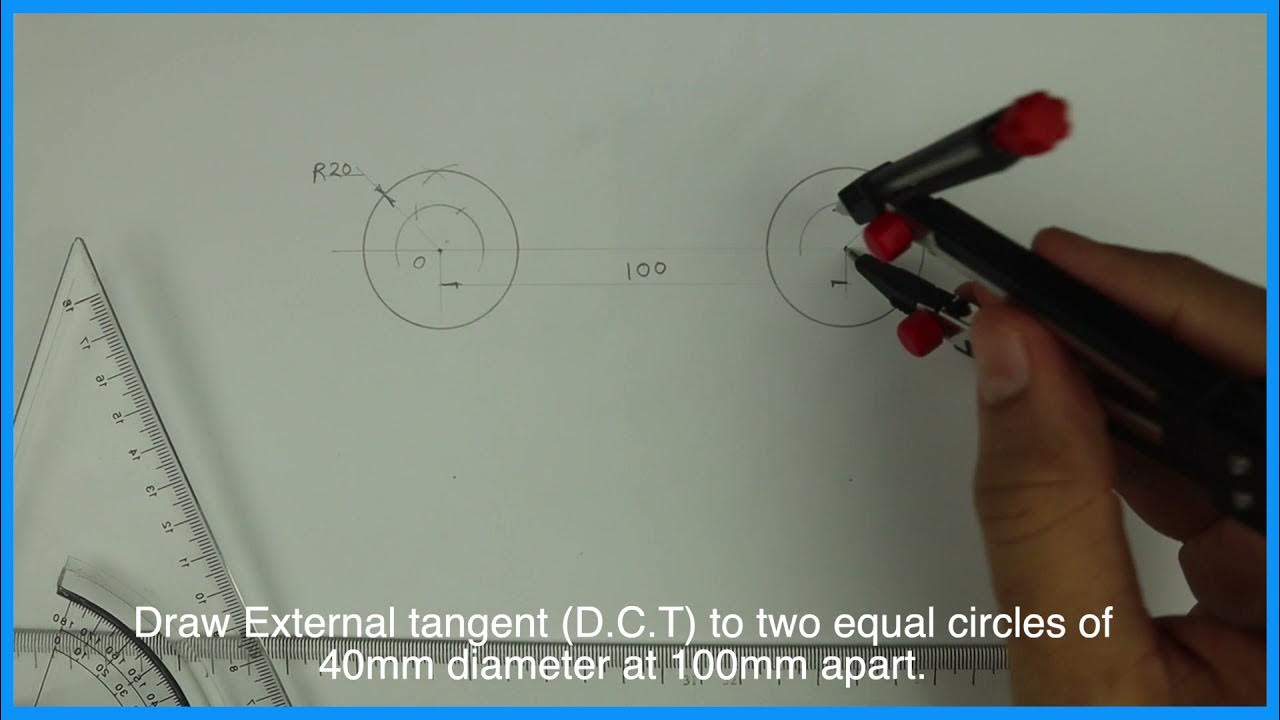 Tangent - 3 - Engineering drawing - Technical drawing - YouTube