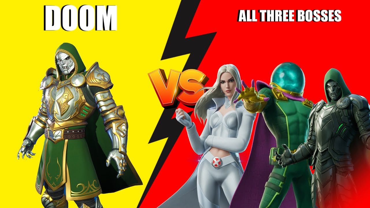 DOOM vs All Three Bosses | Gameplay Fortnite C5S4! - YouTube
