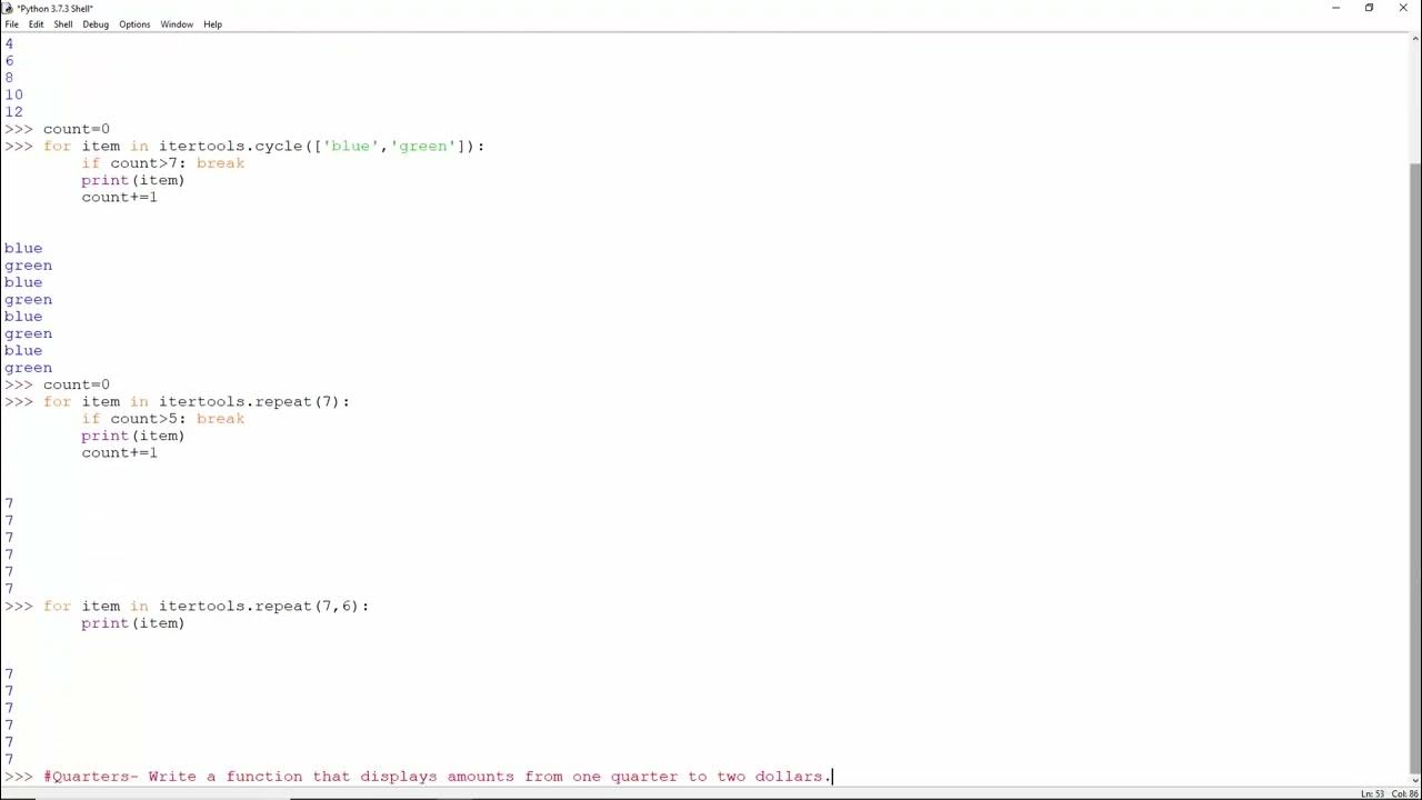 Python itertools Practical - YouTube