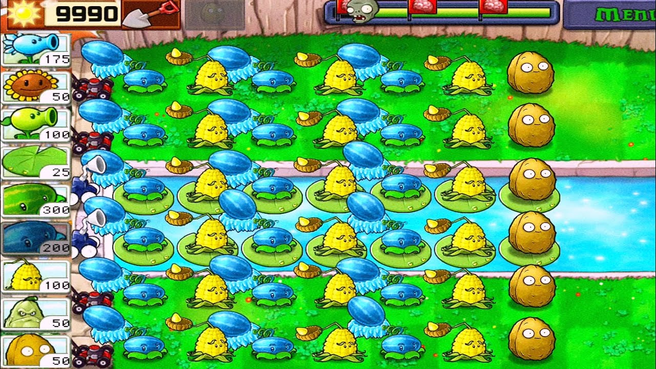 Plants vs Zombies • Adventure Pool Level 3 Full Walkthrough HD [ 1080p ...