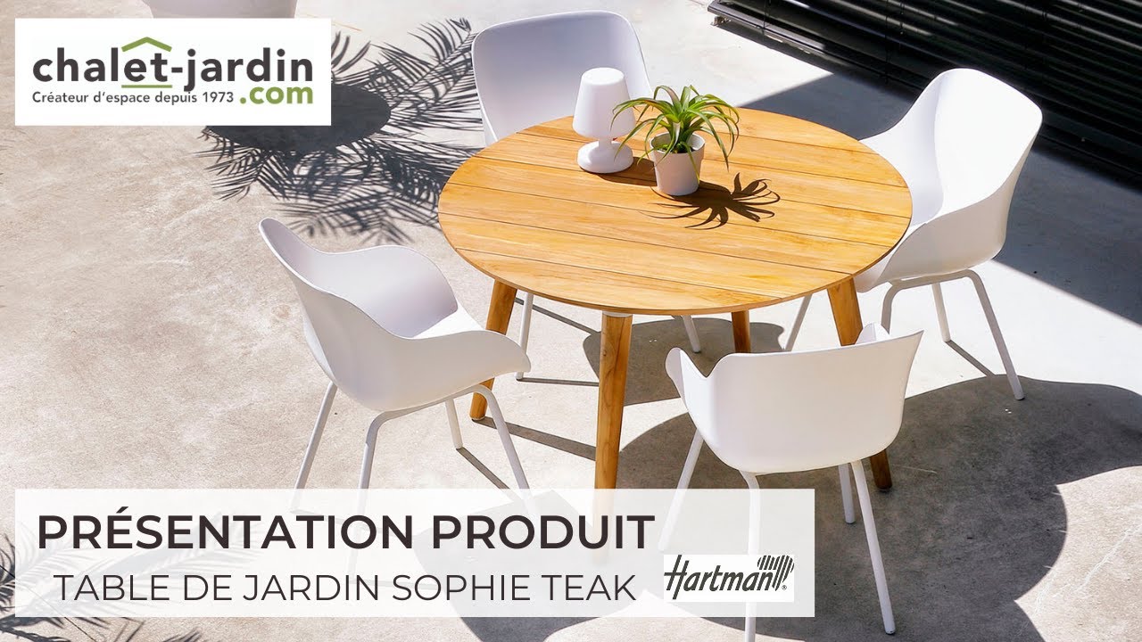 Table ronde SOPHIE Studio Teak R120 | Jardin | HARTMAN - YouTube