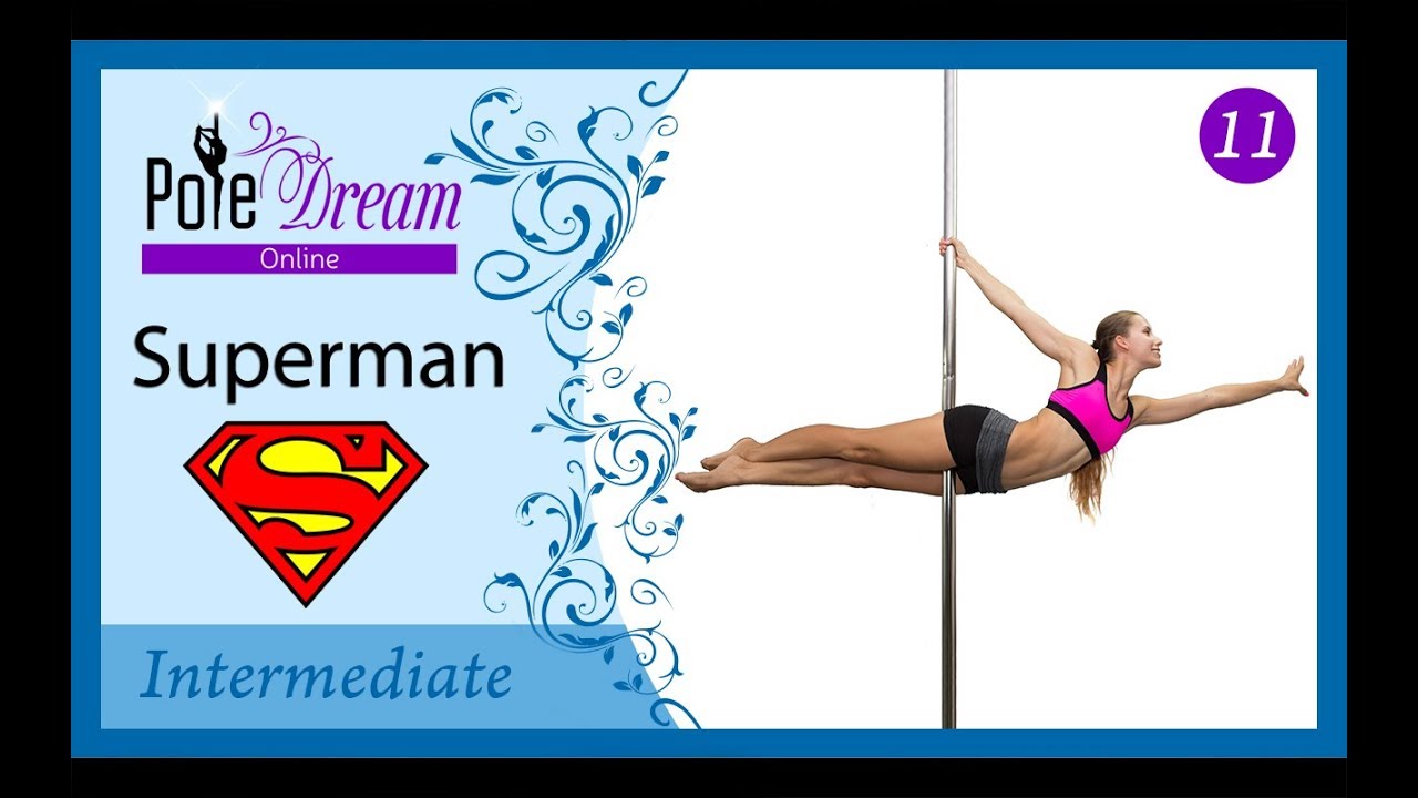 11 - Superman pole dance move - Pole dance lesson - YouTube