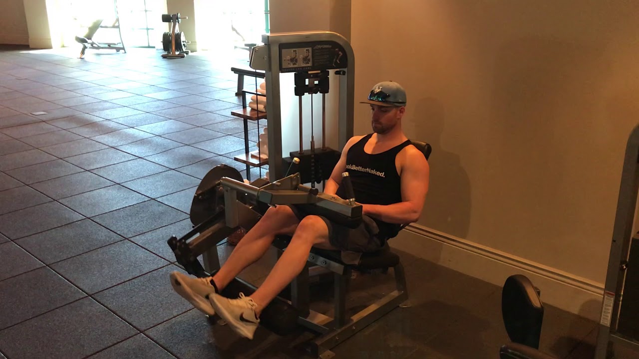 Seated Hamstring Curl Machine - YouTube