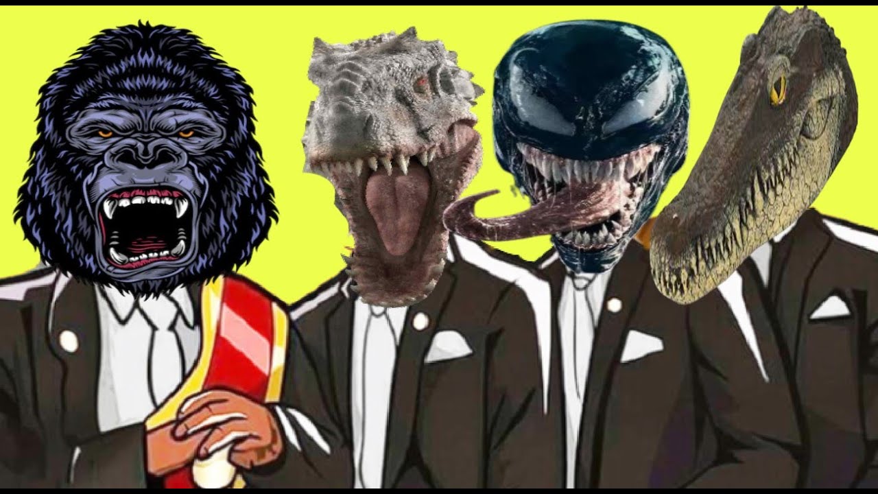 T-REX & VENOM & GORILLA & CROCODILE - Coffin Dance X Baby Shark COVER ...