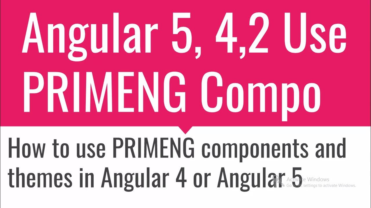 Angular 5 with PrimeNG Components and themes - YouTube