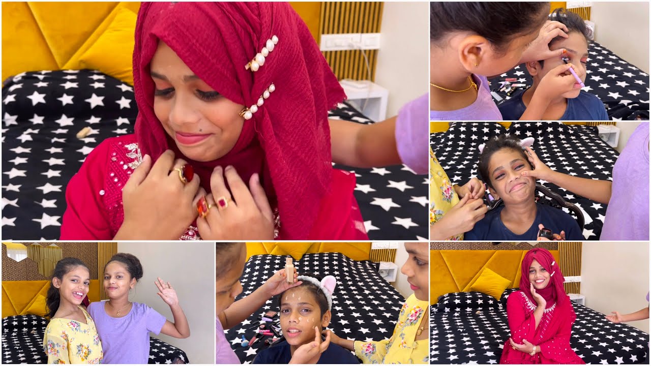 Girlish Makeover For Ajmal 🤪 | He Became A Girl 👧 | Suhana Basheer | Sunaina Basheer - YouTube