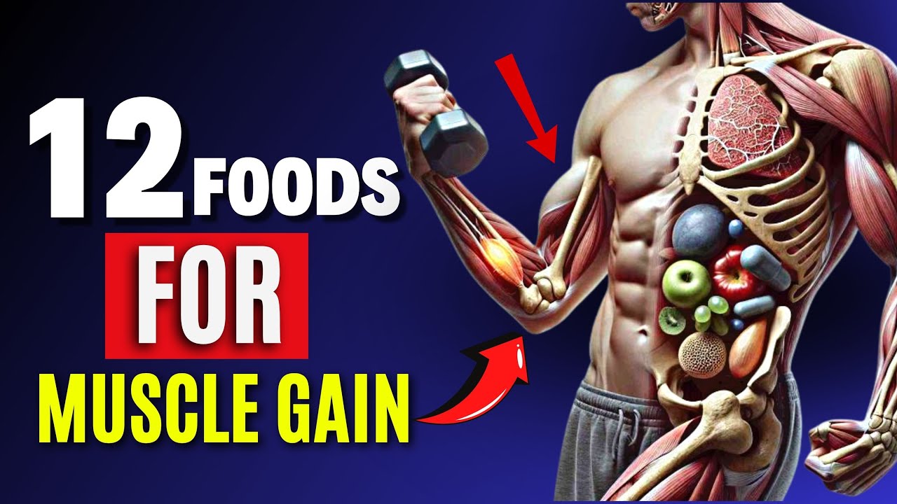 Top 12 best Foods For Muscle Building Strength and Muscle Gain - YouTube