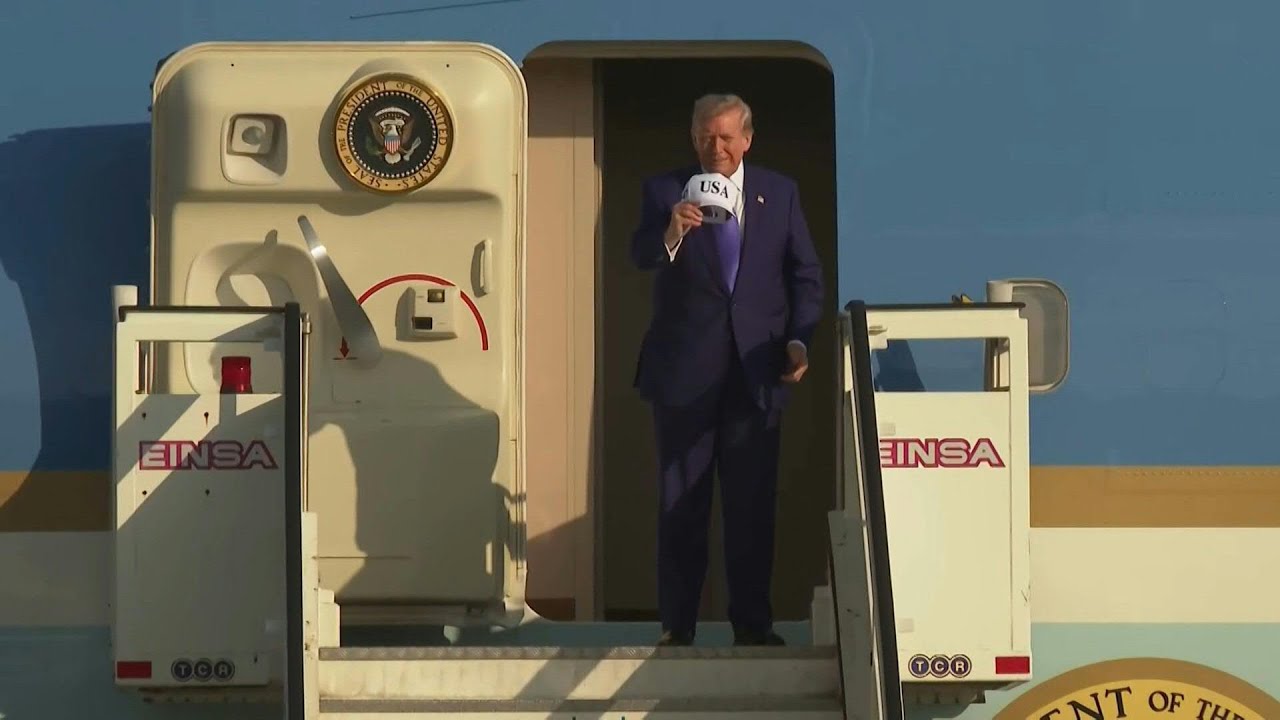 US President Donald Trump arrives in Netherlands for NATO Summit | AFP ...