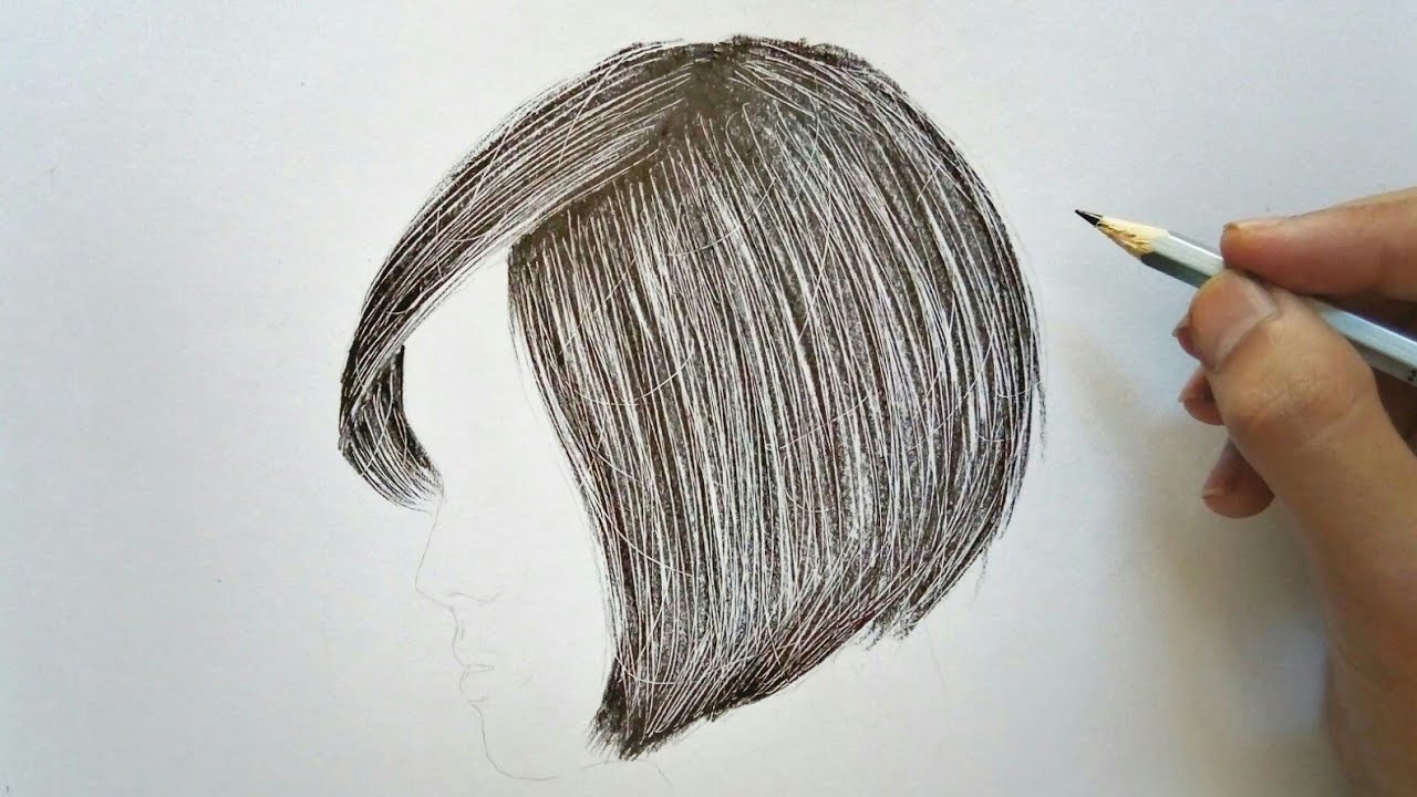 how to draw White hairs - YouTube