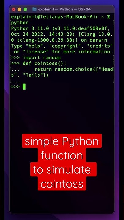 Simulate cointoss with Python - YouTube