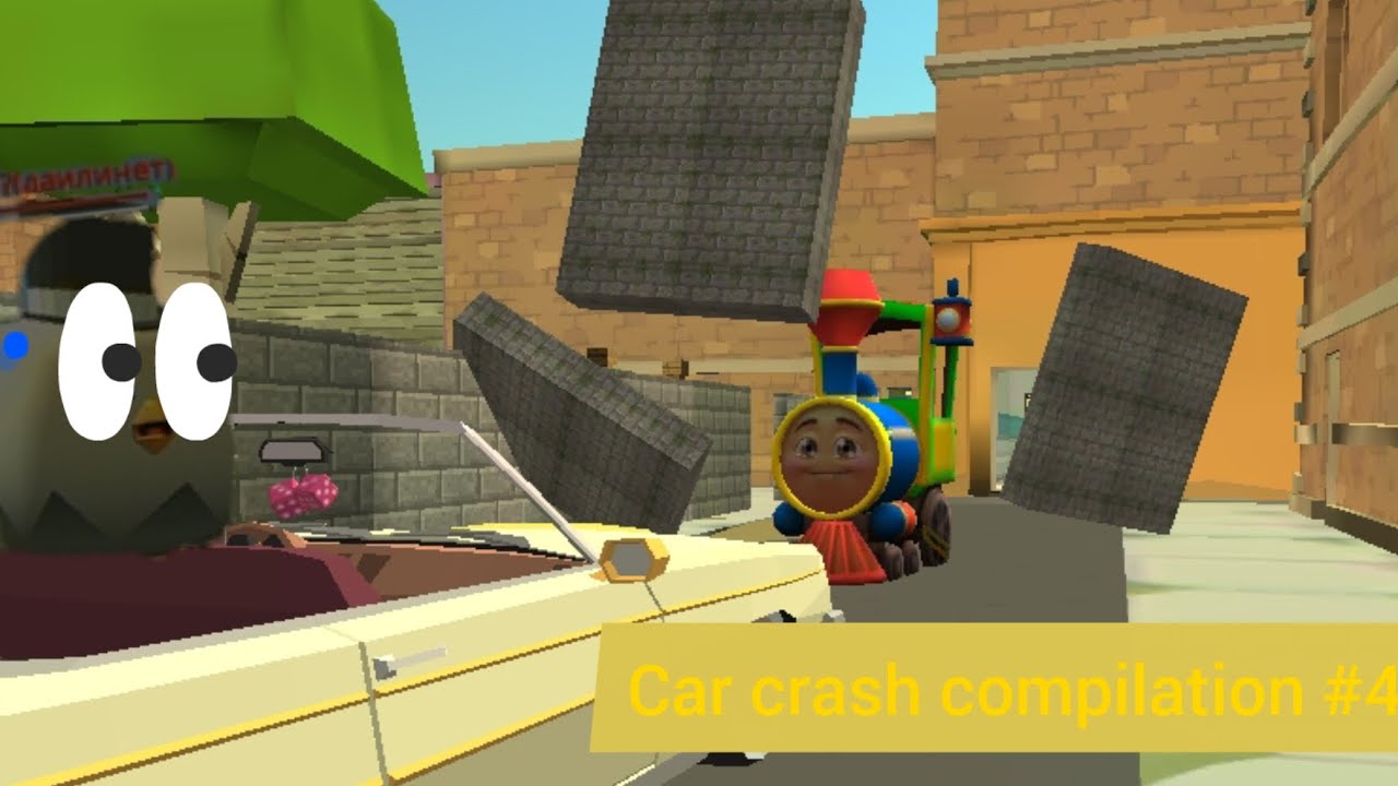 car crash compilation #4 in chicken gun - YouTube