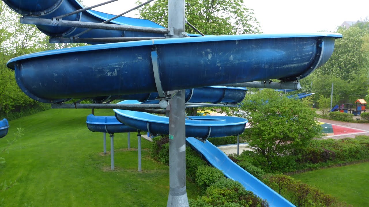 Doppelrutsche (rechts) :: offene Freibad-Rutsche | FreiBad Hof - YouTube
