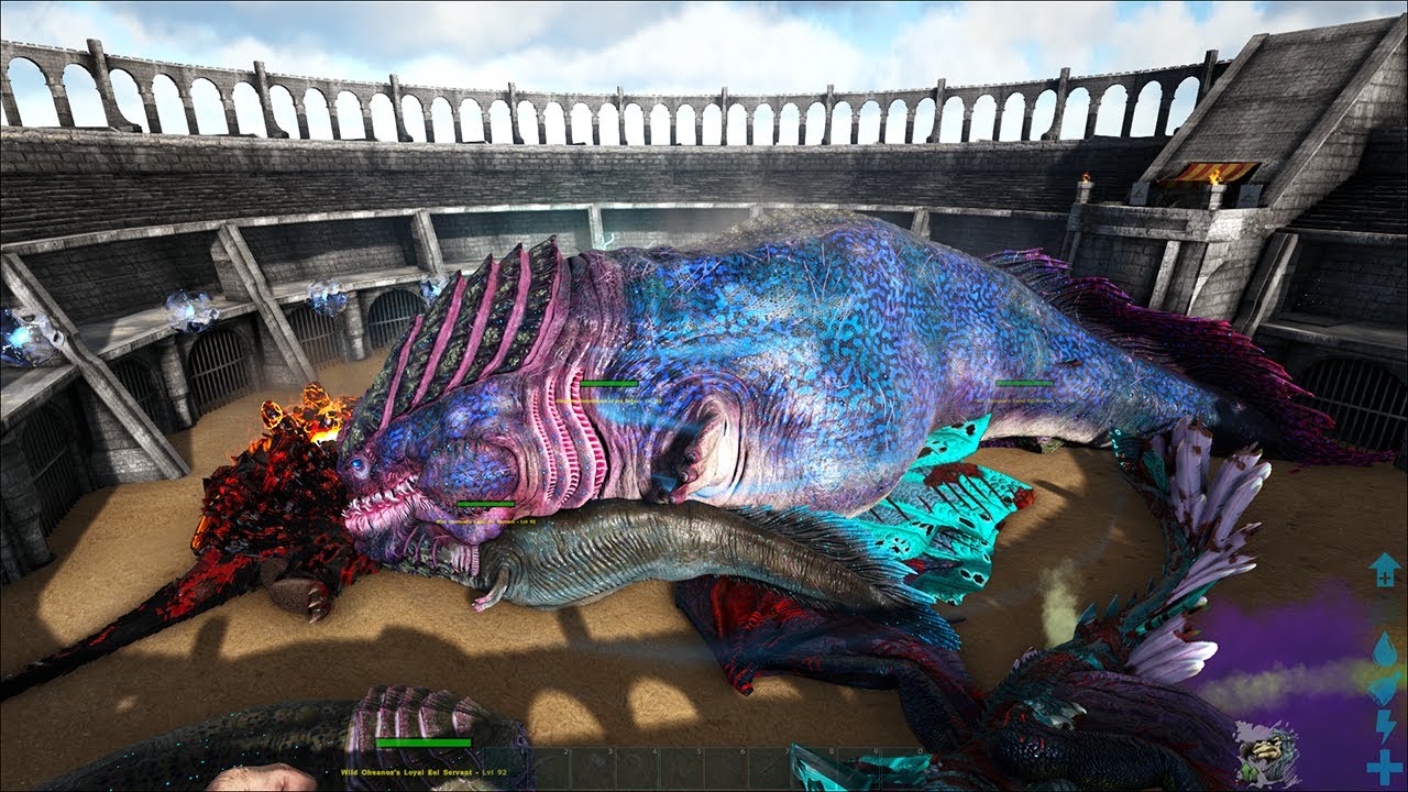 More Kaiju Mod showcase Okeanos BOSS | ARK Mod Battle - YouTube