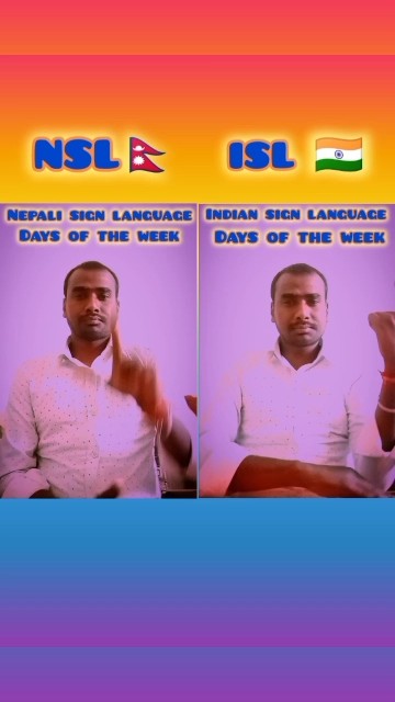 Days of the week in English | nepal Sign language and indian sign ...