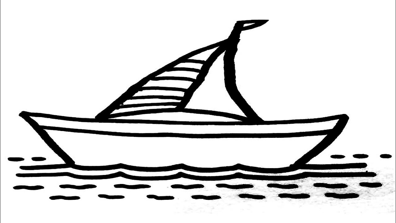 How to draw a boat || How to draw boat step by step for kids|| - YouTube
