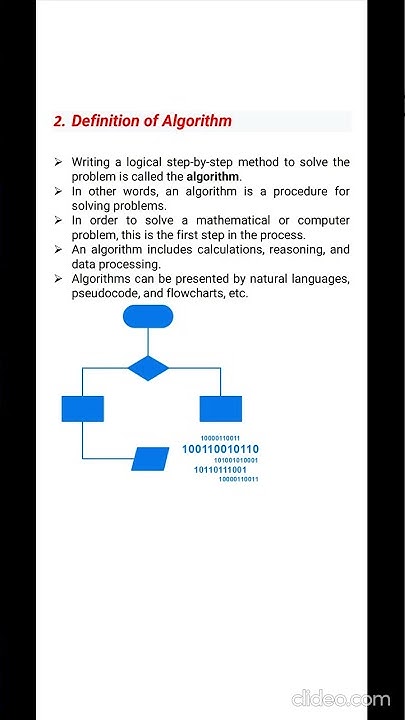 Algorithm and Flow Chart - YouTube