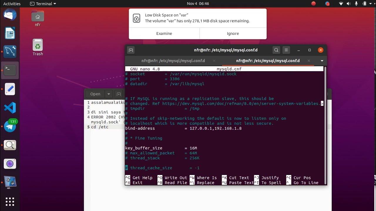 ERROR 2002 (HY000): Can't connect to local MySQL socket'/var/run/mysqld/mysqld.sock'(2) Ubuntu ...