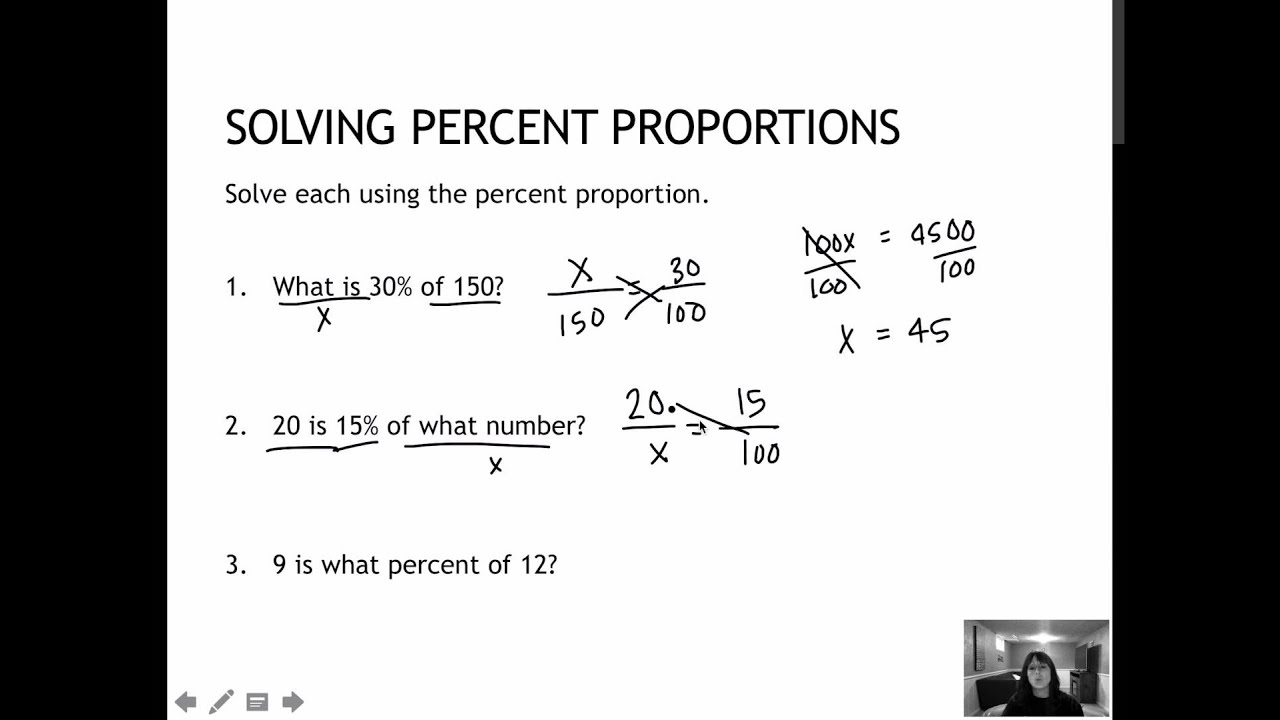 128 Solving Percent Proportions (6.5) - YouTube