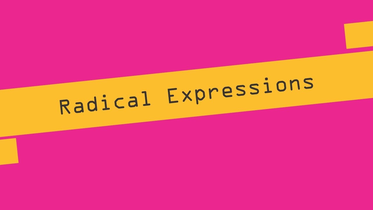 Test Solutions - Radical Expressions (Ch 8 #7) - YouTube