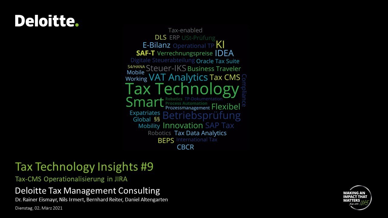 Tax Technology Insights #9 - Umsetzung eines Tax CMS in JIRA - YouTube