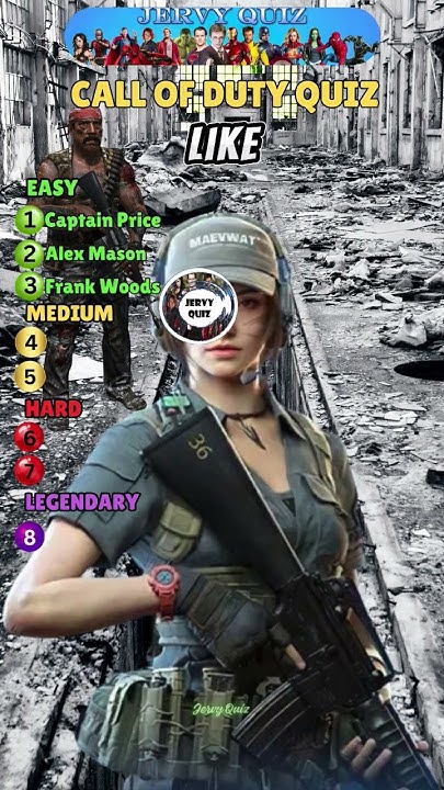 CALL OF DUTY (COD) Game Guess The Character Quiz Trivia #callofduty # ...