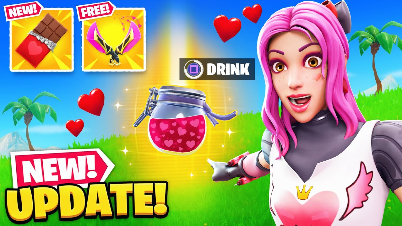 New Valentines Update In Fortnite Love Potion Crossbow More Youtube