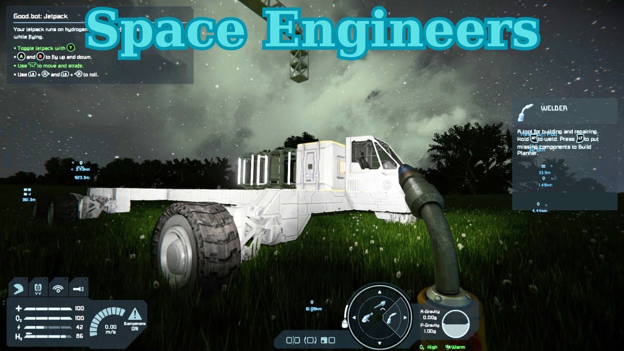 Space Engineers (E-4) Starting to build a Rover - YouTube