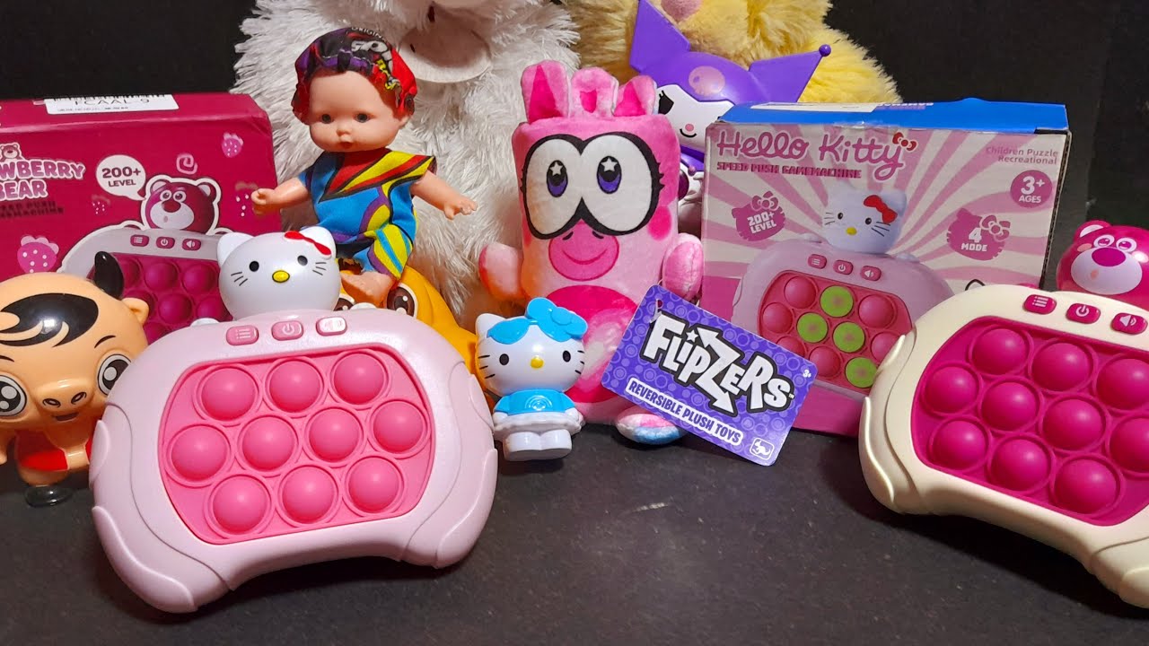HELLO KITTY TOYS | 5mins satisfying with unboxing hellokitty speed push ...
