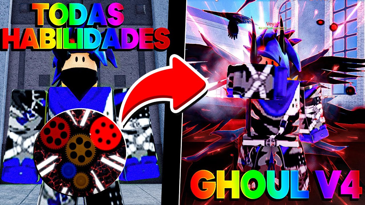 DESPERTEI A RAÇA GHOUL V4 E LIBEREI TODAS HABILIDADES NO BLOX FRUITS ...
