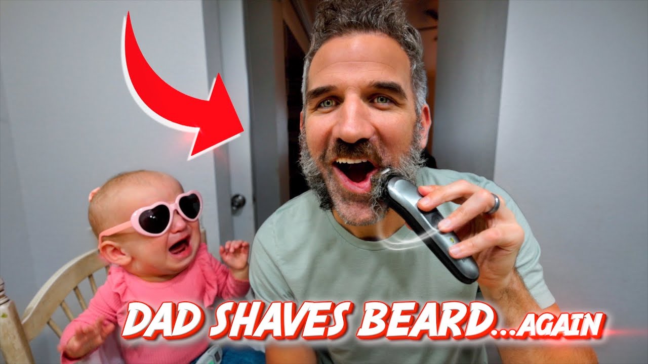 Dad Shaves Beard | Baby’s Surprising Reaction - YouTube