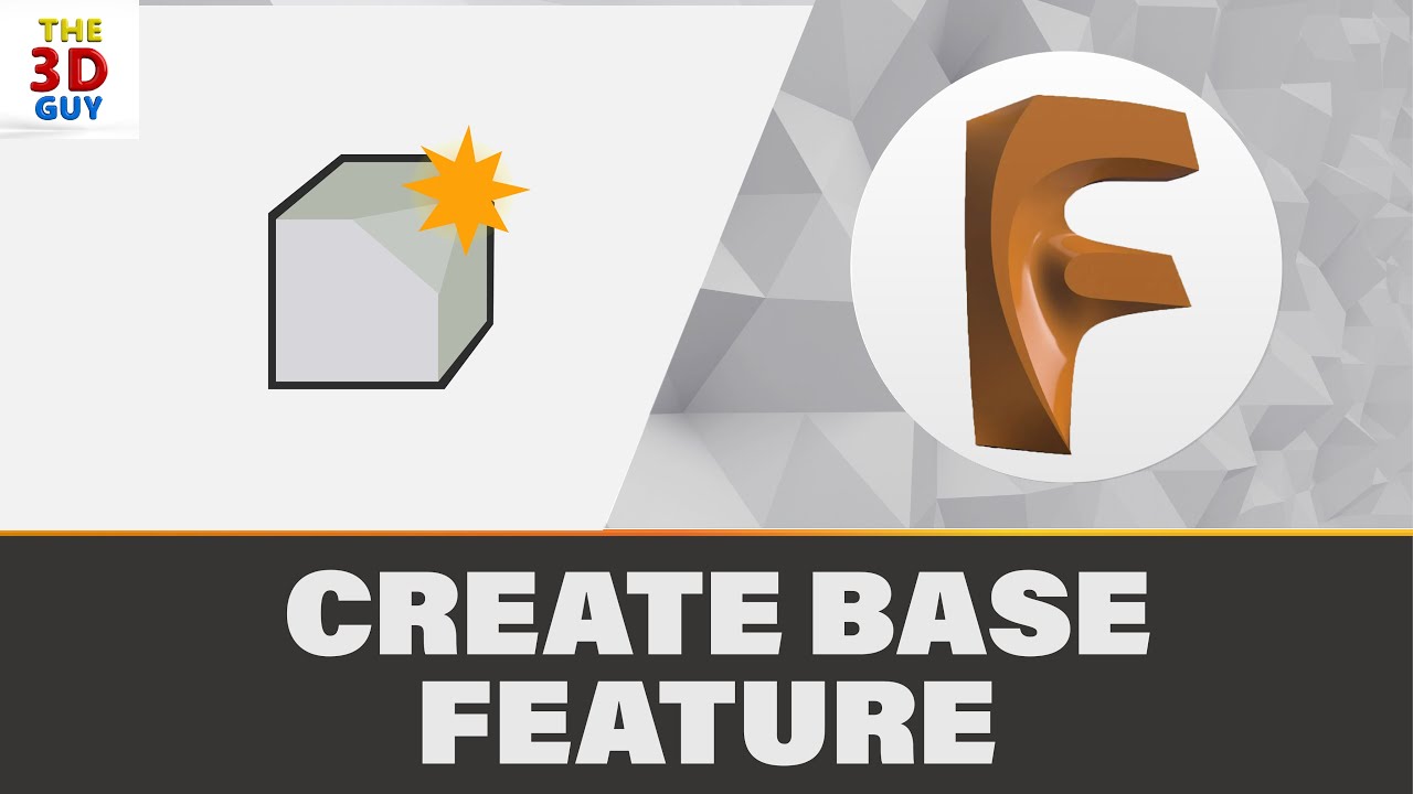 How to Create Base Features in Fusion360 - YouTube