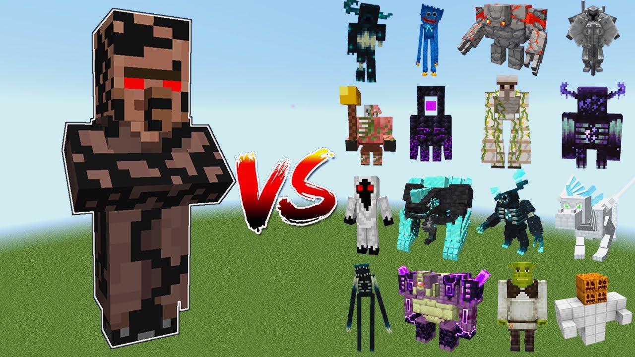GIGA HEROBRINE VILLAGER vs All Mutant Bosses - Minecraft Mob Battle ...