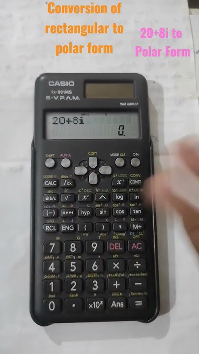 Rectangular form to Polar form Conversion using Calculator - YouTube