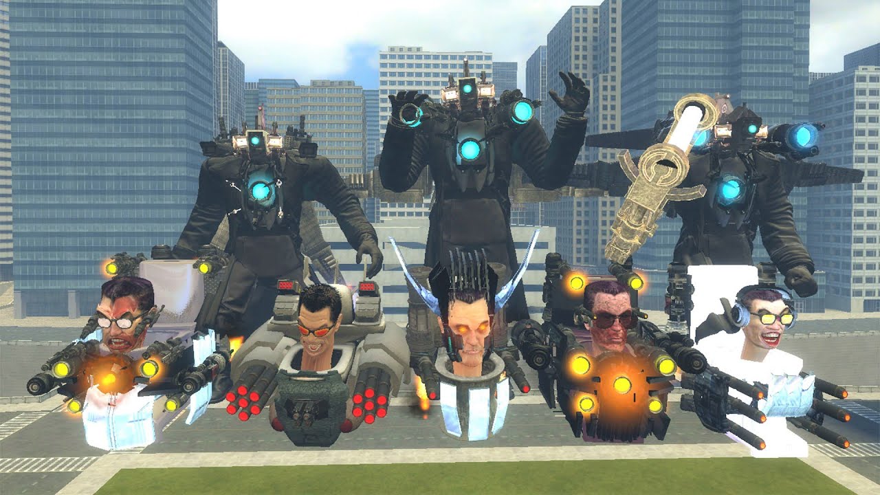 G-MAN AND TITAN CAMERAMAN FIGHT IN GARRY'S MOD GAME - YouTube