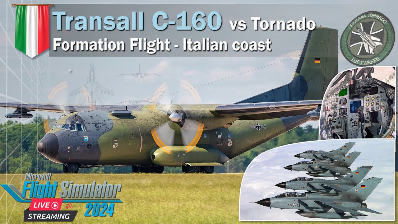 Transall C-160 ★ MSFS2024 ★ LIRJ Elba ★ Roma ★ LICJ Palermo ★ Luftwaffe ...