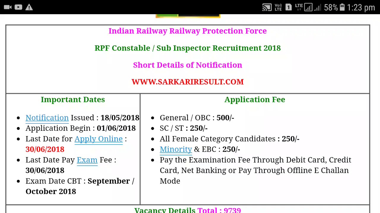 RPF Online Apply Steps - RPSF Online - YouTube