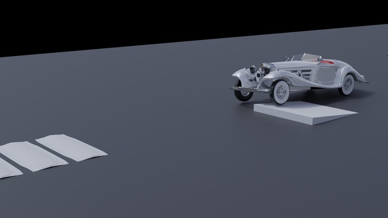 Rigid body rigging of the Vintage 1937 Mercedes Benz 540K in Blender ...