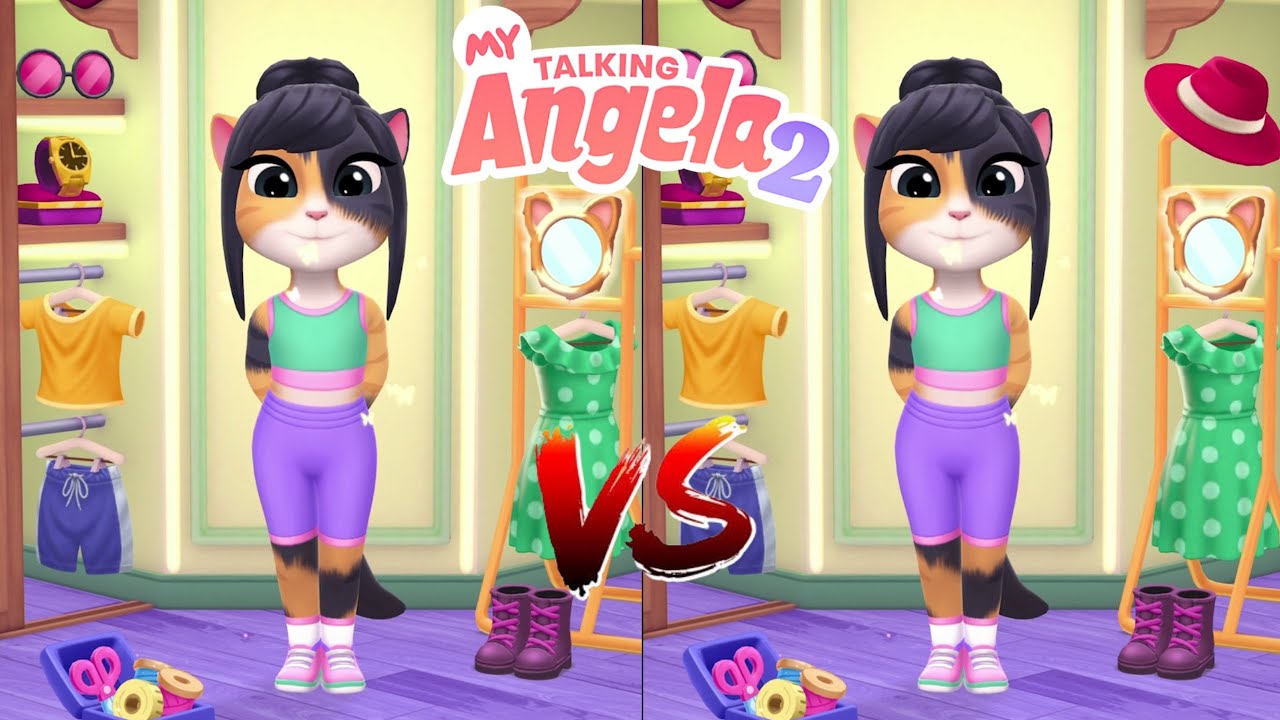 happy angela 2 😇 👿 My talking angela 2 cosplay #TalkingAngela # ...