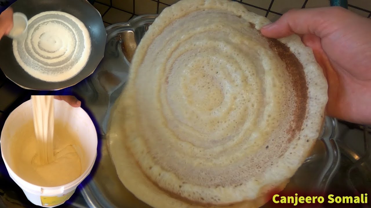 SPECIAL Canjeero Prepeard by HOT FOODS | Somali CANJEERO - YouTube