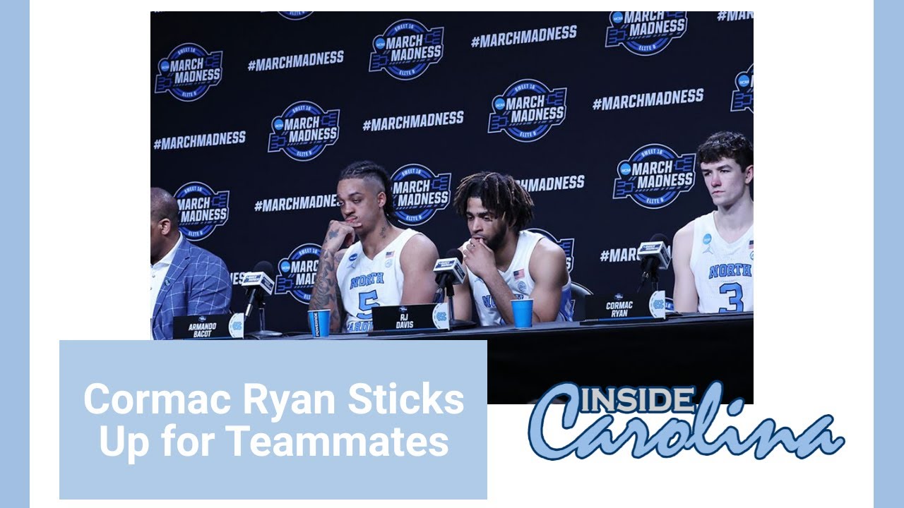 Cormac Ryan Stands Up for RJ Davis, Armando Bacot at Press Conference ...