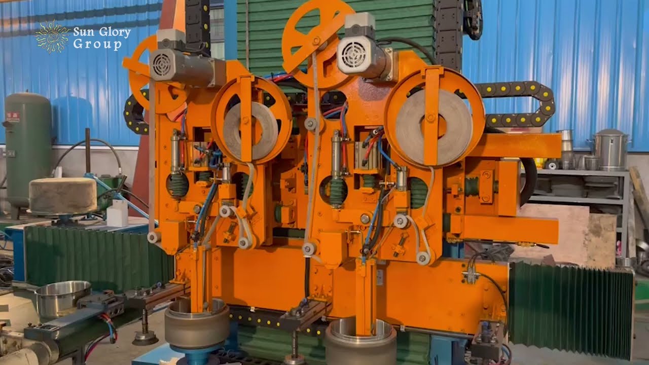 Automatic Sanding Machine for Stainless Steel Cookware - YouTube