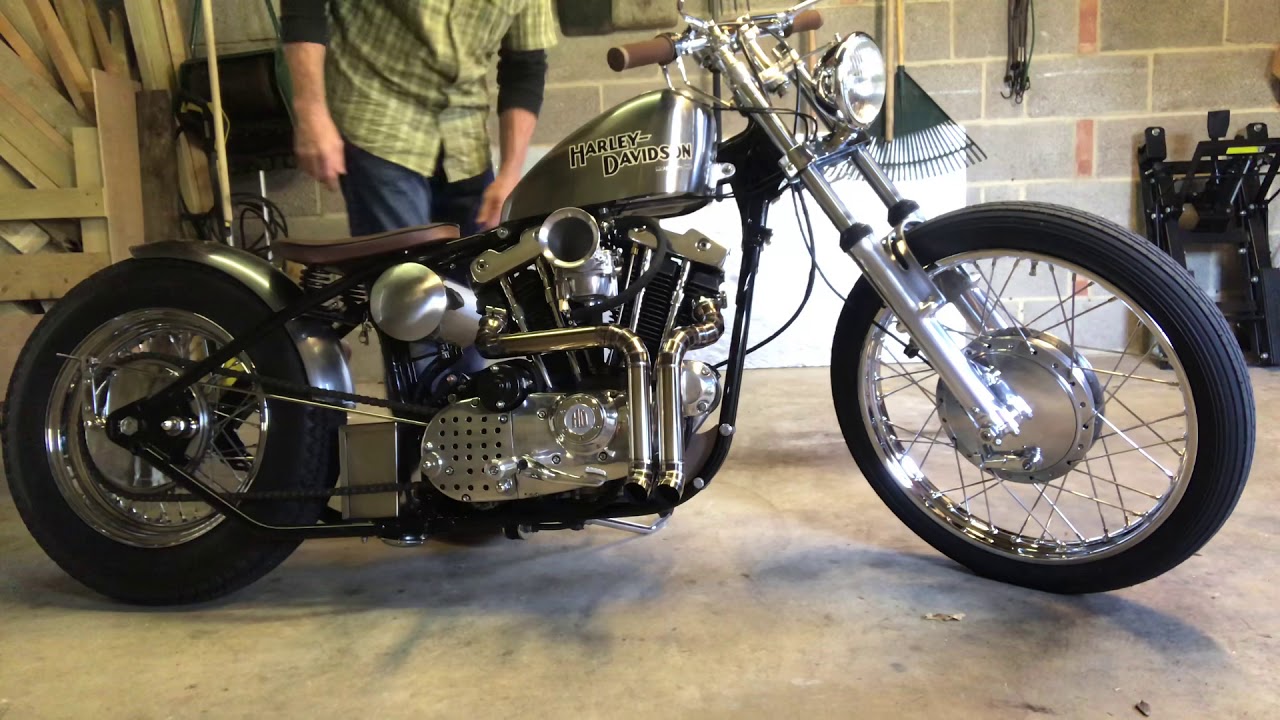 Harley Davidson Chopper Ironhead Bobber - YouTube
