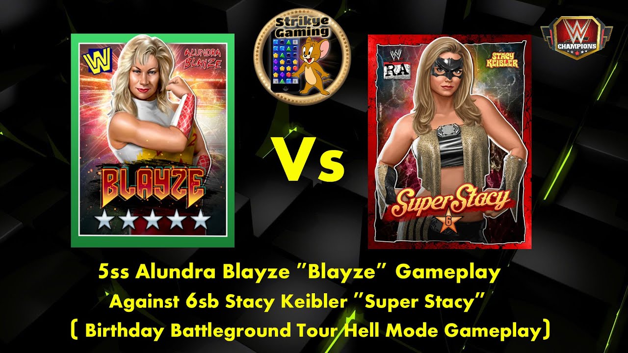 5ss Alundra Blayze "Blayze" Gameplay Against 6sb Stacy Keibler "Super ...