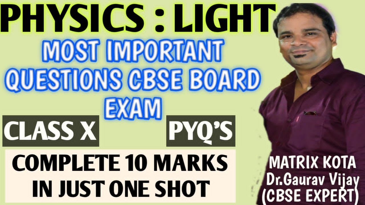 SCIENCE CLASS X PHYSICS ONE SHOT | MOST IMPORTANT QUESTIONS & PYQ'S ...